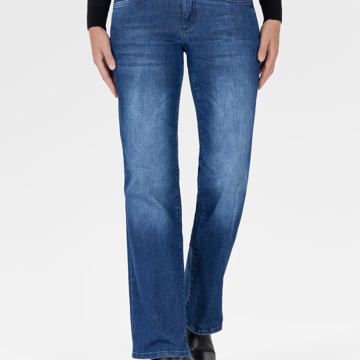 5-Pocket Flared Jeans Peggy blau - Stehmann